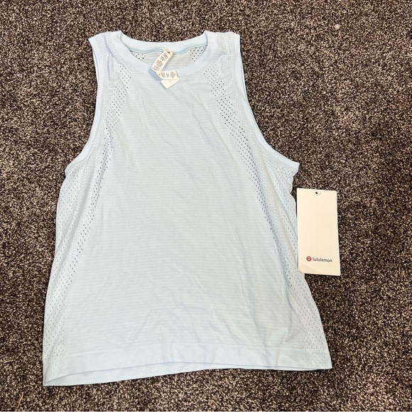 lululemon athletica | Tops | Lululemon Train To Be Tank Powder Blue ...